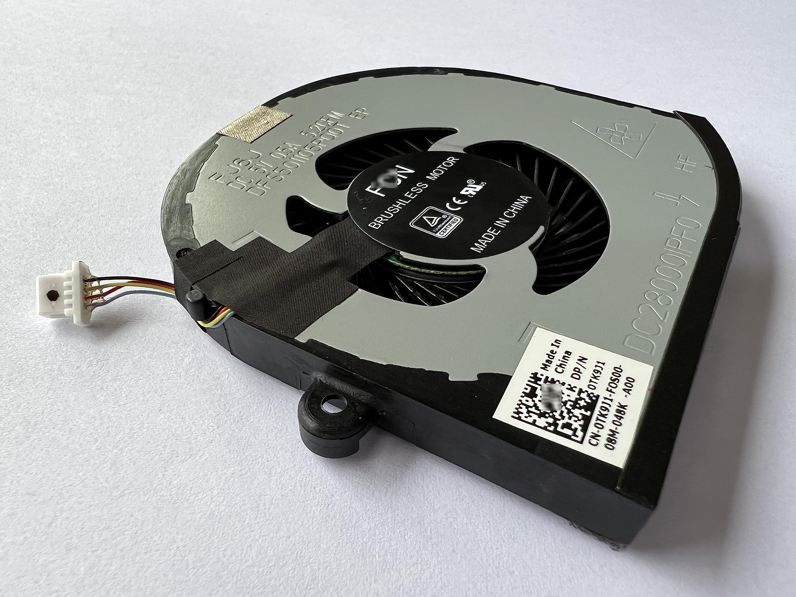 HK-PART Fan Replacement for Dell XPS 15-9570 CPU Gpu Cooling Fan Set TK9J1 08YY9