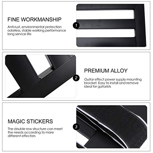 Metal Tape Guitar Pedal Board board for guitar effect pedal board with tie guitar effects pedalboard Alloy Pedalboard: 1 Electric Guitar Effects