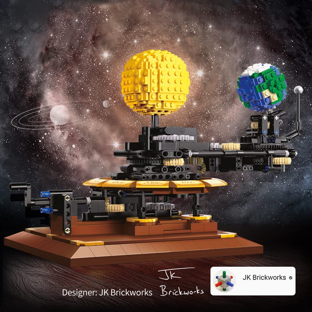 MISINI Solar Systm Building Kit,865/pcs MOC CADA Master C71004W Bricks for Kids and Adults,Contains Moon Earth and Sun Orrery Model(Designer: JK Brickwords)