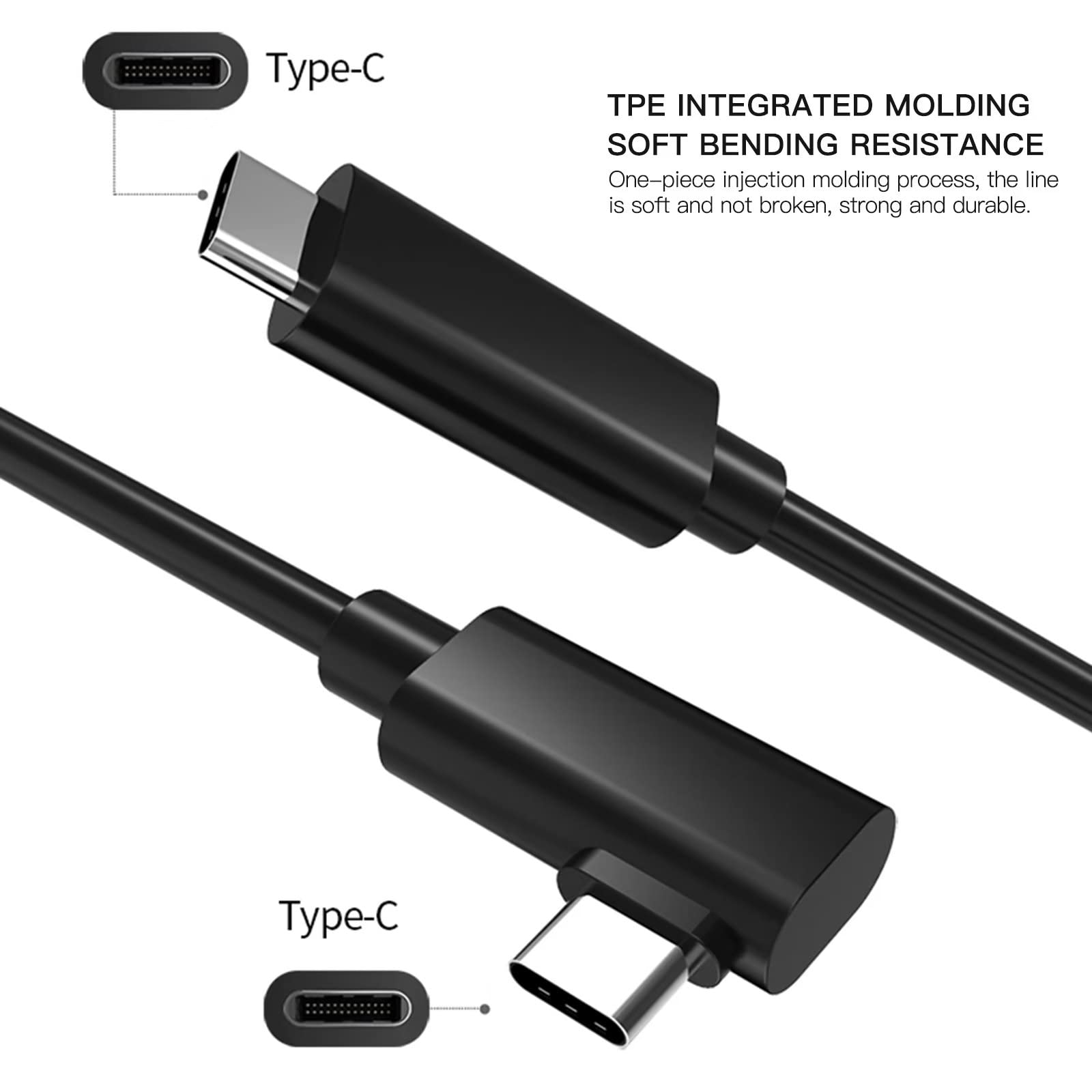 MEILIANJIA Link Cable Compatible with Oculus Quest/Oculus Quest 2,High Speed PC Data Transfer, USB 3.0 to Type-C Headset Cable (16FT)