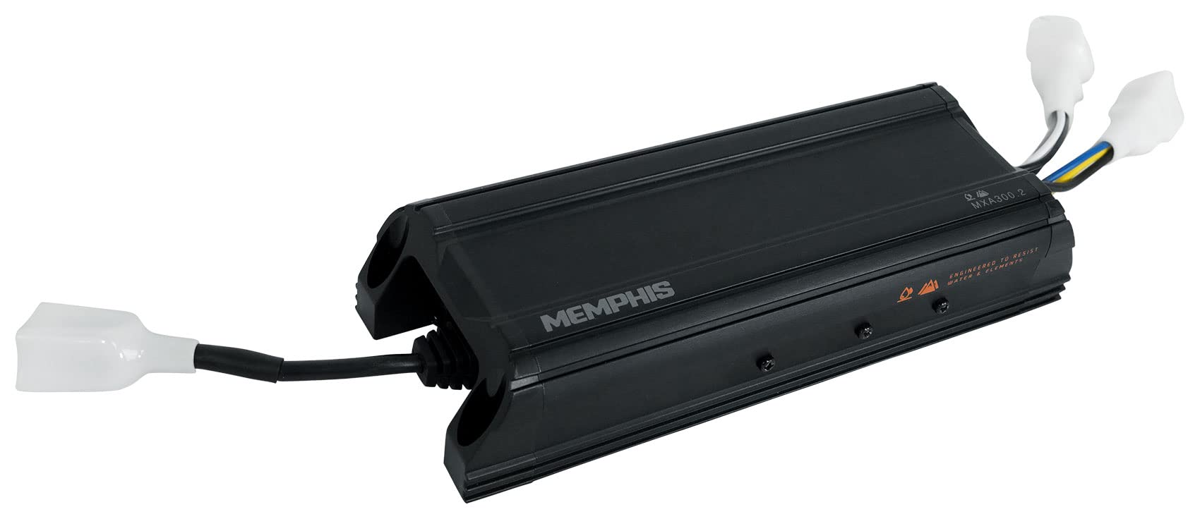 Memphis Audio MXA300.2 300 Watt RMS 2-Channel Amplifier Amp for ATV/UTV/RZR Bundle with MXAHD14KIT Amp Bracket