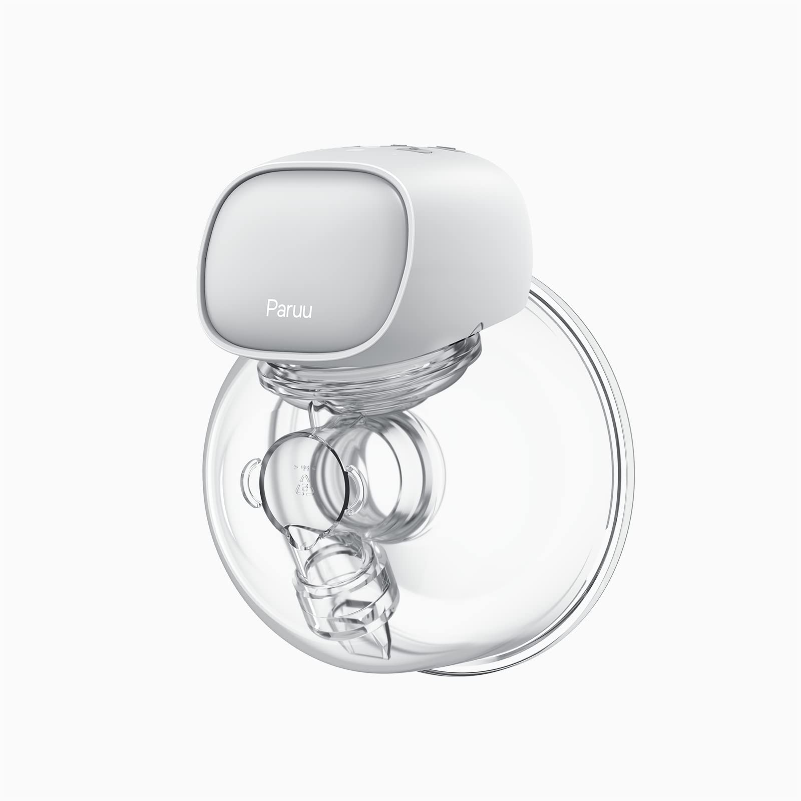 Paruu P3 Wearable Breast Pump Hands-Free, All-in-one Milk Storage, Breast Pump Portable, 4 Modes & 10 Levels, Electric & Smart Display, Memory Function, 17/21/25mm Flange (2 Packs) (X1)