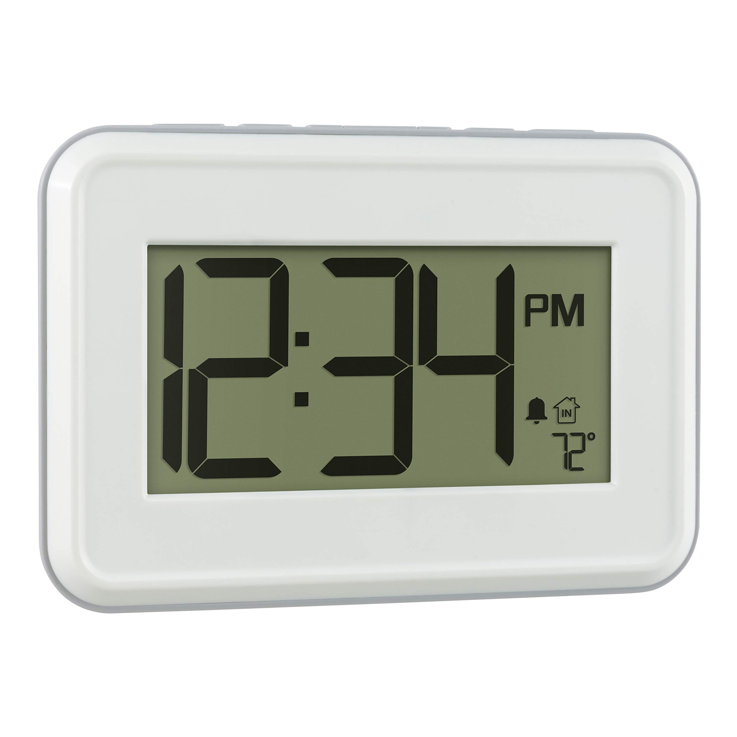 La Crosse Technology 513-113W-INT Digital White Wall Clock with Temperature & Countdown Timer