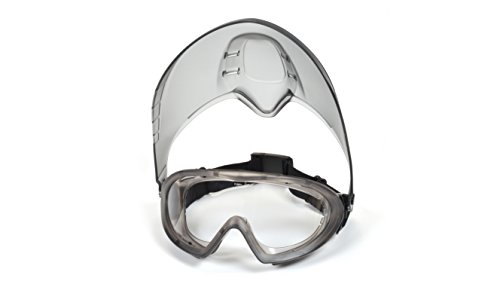 PYRAMEX Safety Products Direct/Indirect-Gray Frame/Clear Anti-Fog Lens woth faceshield attachment