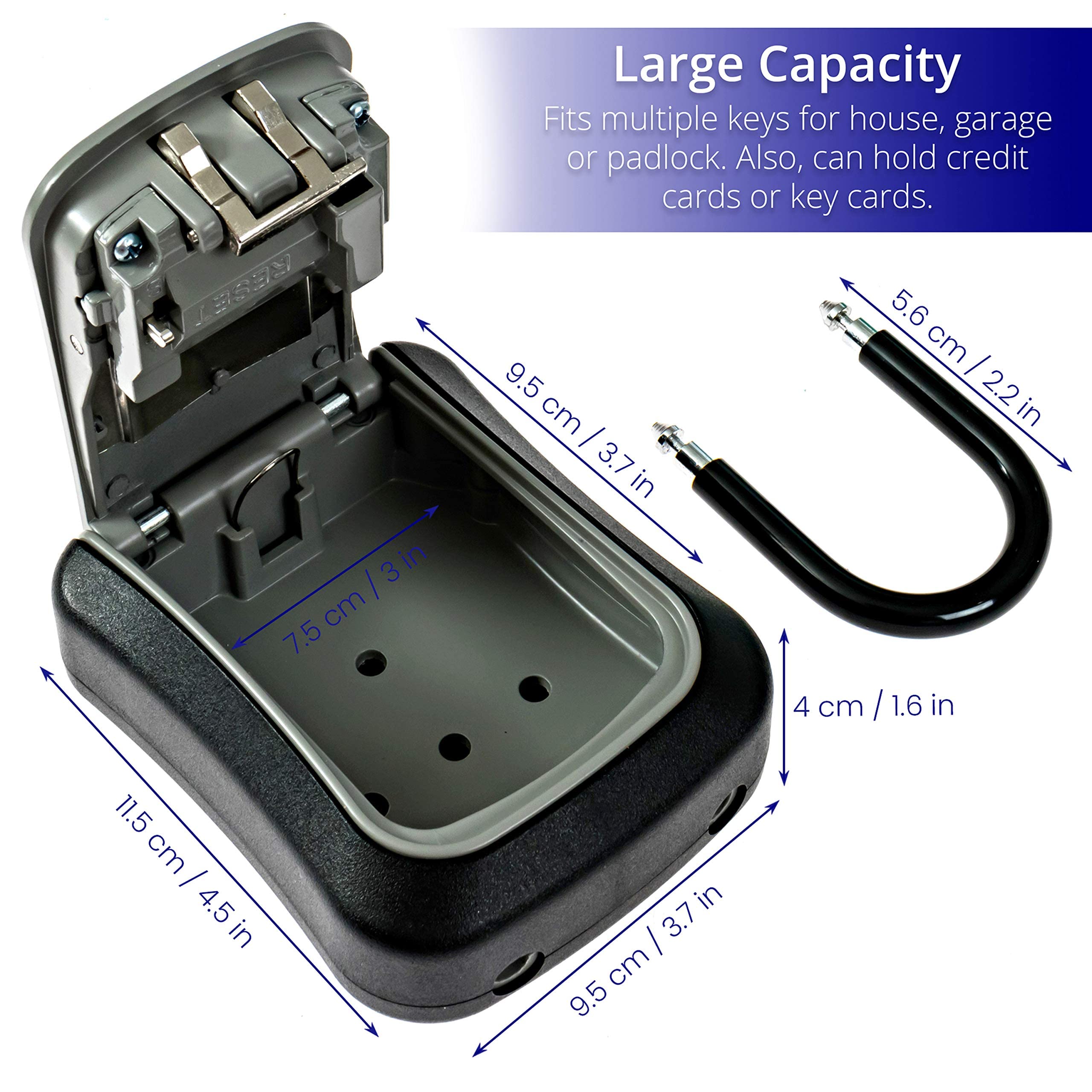 Key Lock Box for Outside - Realtor Lockbox for House Keys Outdoor - Combination Key Hiders to Hide a Key Safe Storage