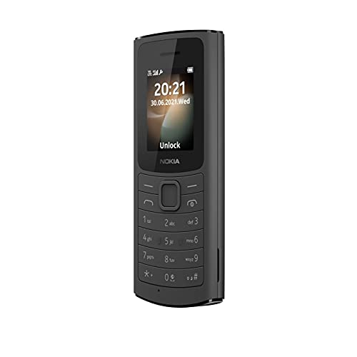 Nokia 110 4G Dual-SIM 48MB ROM + 128MB RAM (GSM Only | No CDMA) Factory Unlocked 4G/LTE Cell-Phone (Charcoal) - International Version