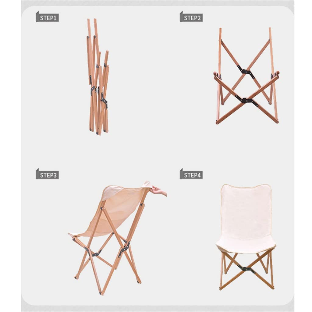 LMMDDP Folding chair chair leisure outdoor camping portable beech thickened canvas beach chair large stool
