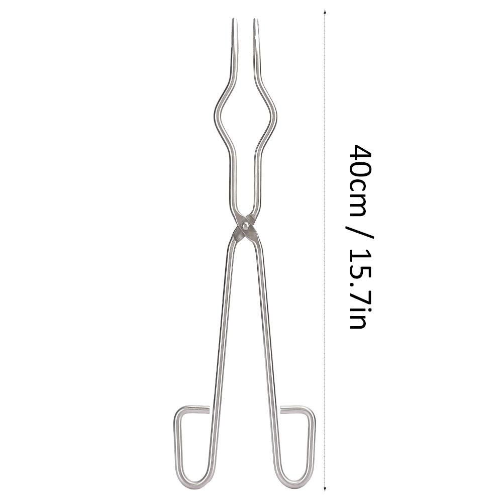 STAINLESS STEEL CRUCIBLE TONGS 40CM LABORATORY SUPPLIES BEAKER HOLDING CLAMP HEAVY DUTY ERGONOMIC DESIGN