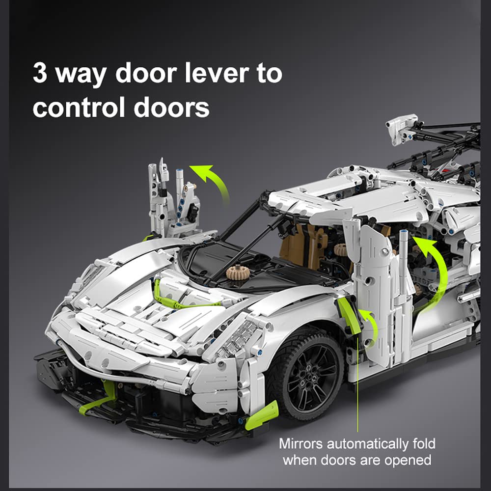 MISINI Fantasma Super Car Building Kit,4346/pcs MOC Building Blocks for Adults and Teens,1:8 Model Sports car Sets, C61048W Technology Bricks