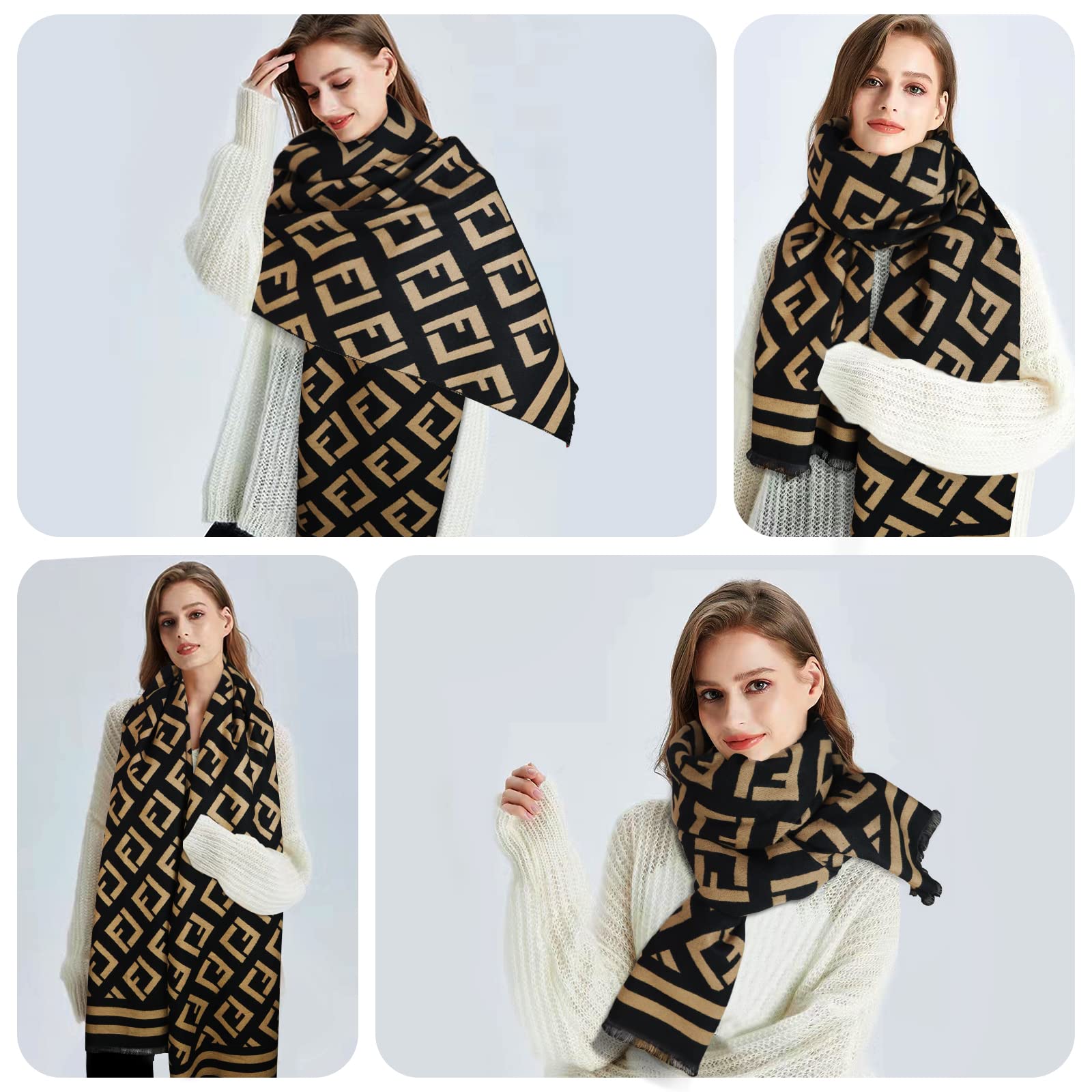 LIFWARM Scarfs for Women Shawls and Wraps for Evening Dresses Pashmina Scarves Blanket Cardigan Cape