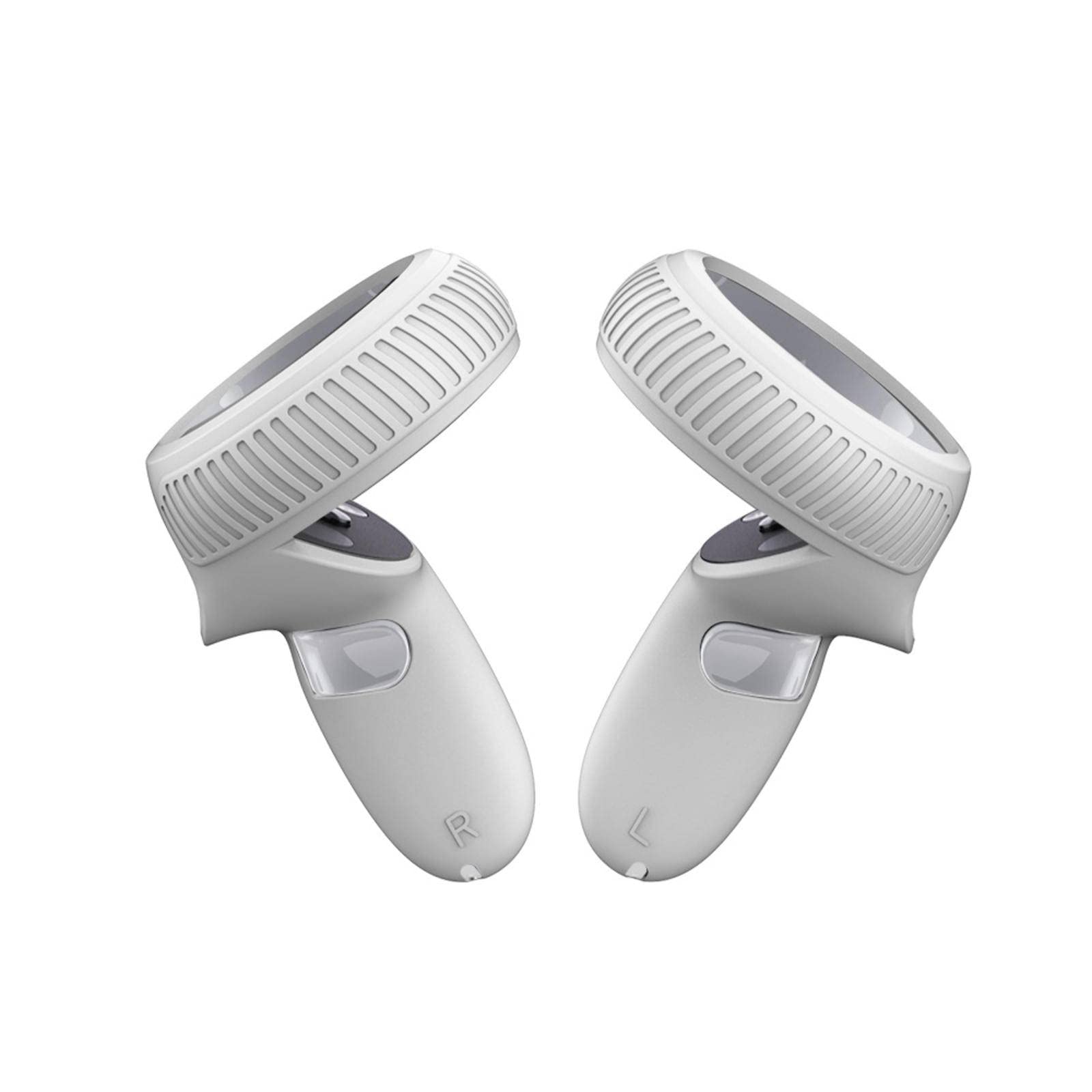 MOUMO Silicone Controller Handle Grip Case Full Protection Case Eye Exploration 2 VR Glasses Handle Silicone Protection Case Anti-Fall Cover Waterproof Cover Anti-Slip Cover (White)