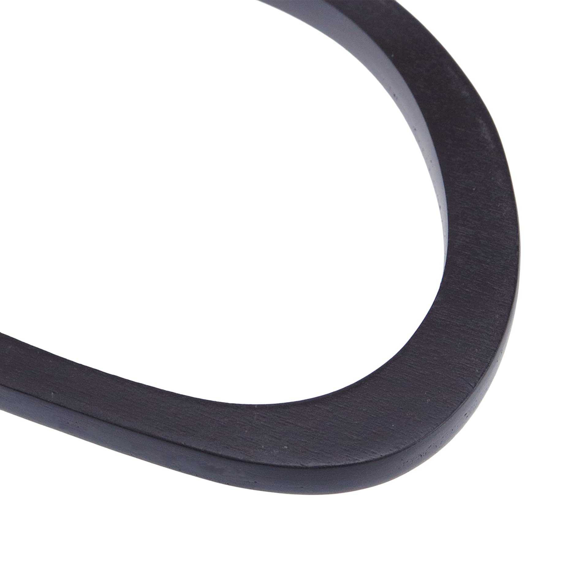 Mewutal 4PCS Black Wooden Oval Leather Bag Handle D-Shaped Bag Handles for Woven Bag Purse Cloth Bag
