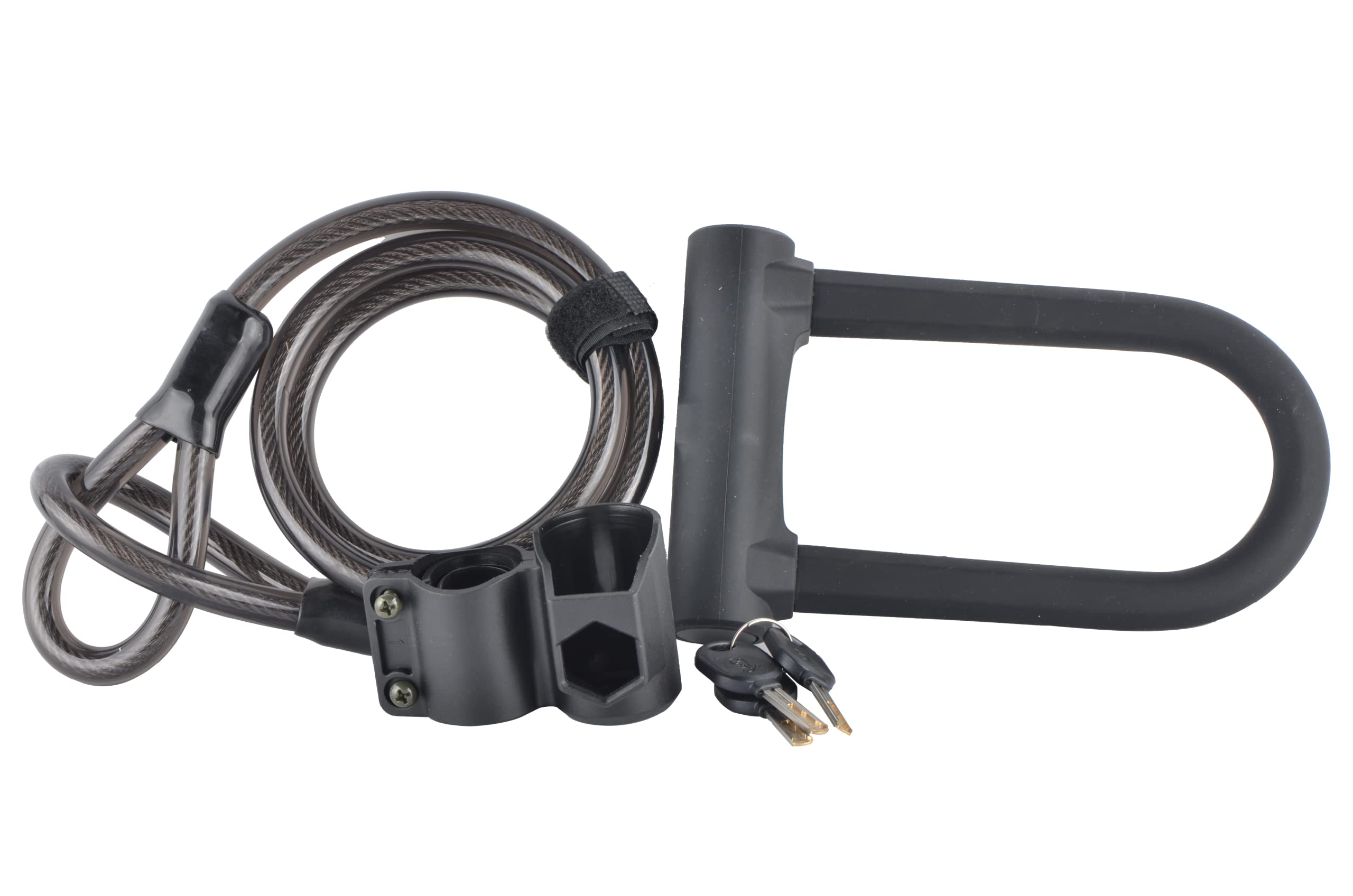 Lavelo Bike U Lock, 20mm Heavy Duty Combination Bike U Lock 4ft Security Cable with Mount Bracket