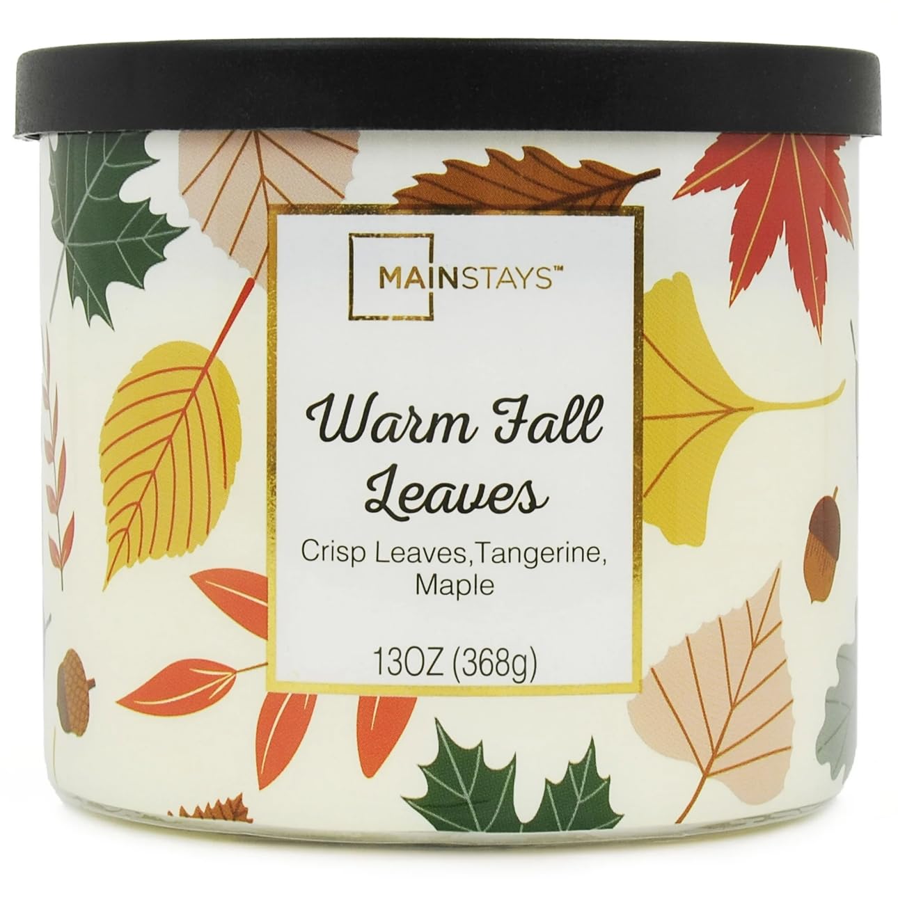 Warm Fall Leaves Candle, 3 Wick, 65 Hours Burn, 13 oz. (2-Pack)