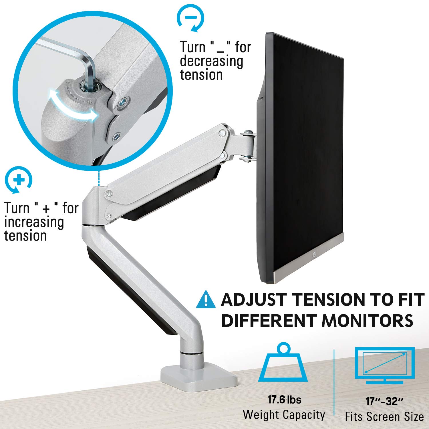 MOUNTUP Single Monitor Mount & Single Computer Monitor Stand Desk Mount Bundle