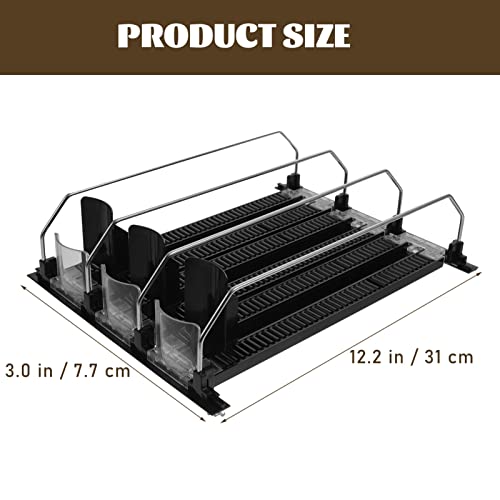 Soda can Organizer Drink Organizer for Fridge, Automatic Can Fridge Organizer 3Pcs Self Pushing Drink Organizer For Refrigerator Beverage Dispenser