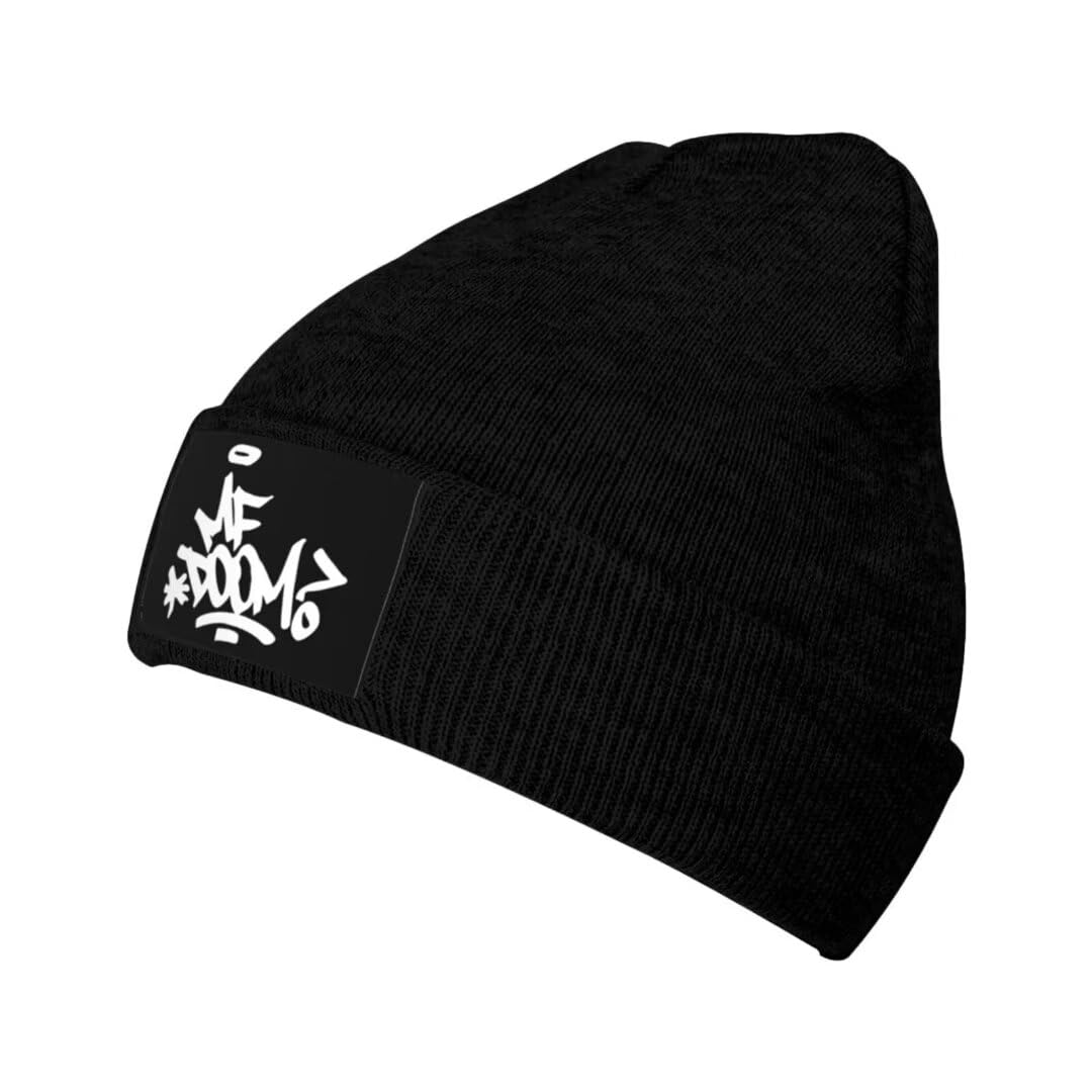 MF Doom Beanie Hat Warm Knit Beanies for Mens Womens Winter Hats Adult Caps Black