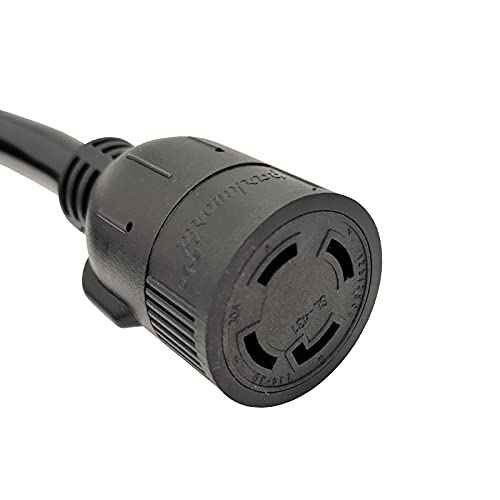 Parkworld 886009 L5-30P Male to L14-30R Generator to Transfer Switch Adapter, for Home Back Power Transfer Switch or House Panel (20FT)