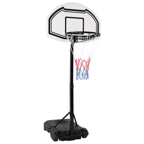 Ktaxon Poolside Basketball Hoop, Adjustable Height 3.7-4.4ft Swimming Pool Portable Basketball Hoop System with Fillable Base, 29" Backboard