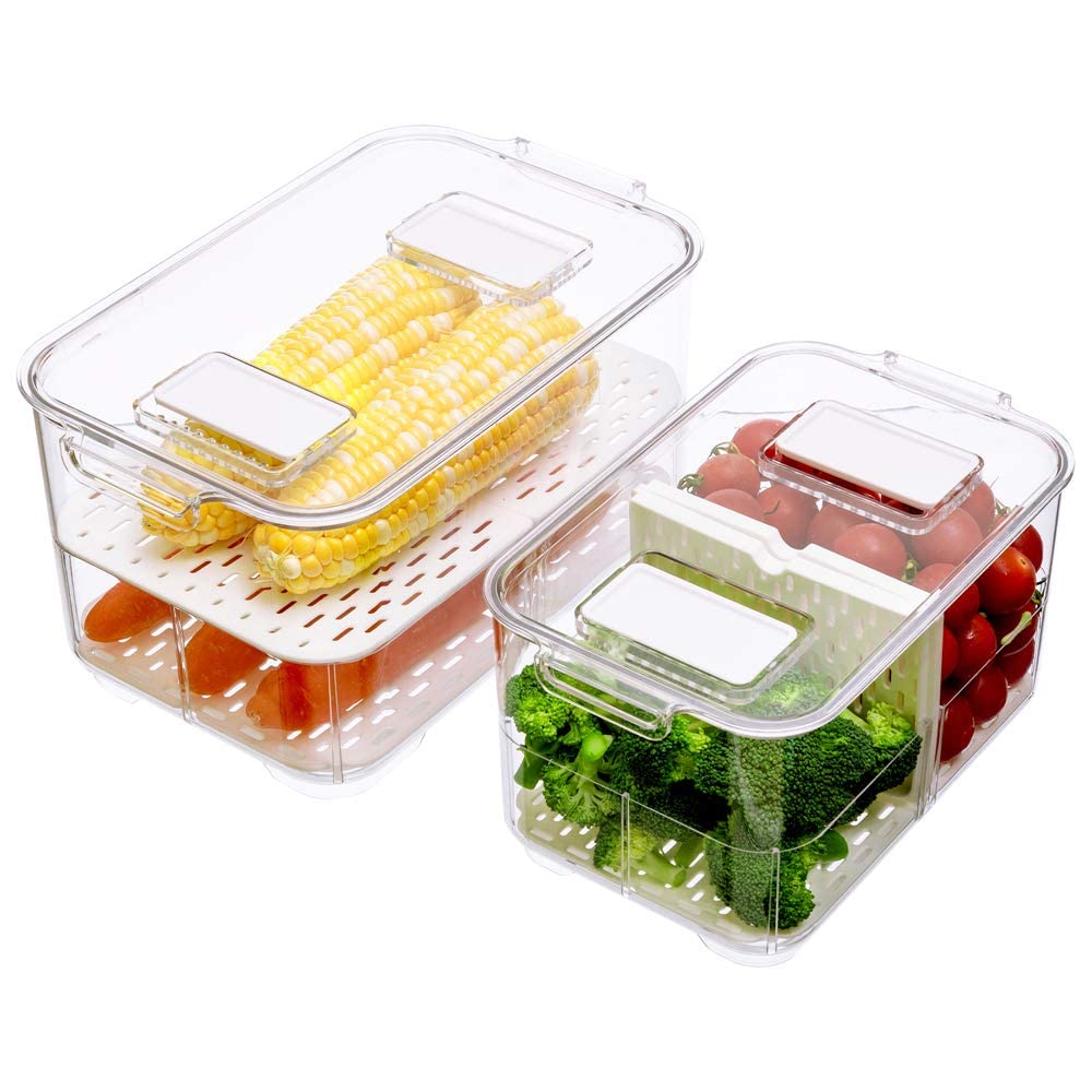 Large Food Storage Containers Fridge Produce Saver