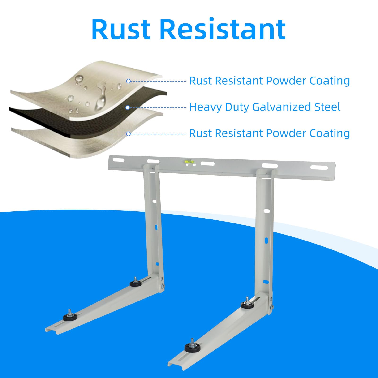 Qualward Mini Split Wall Mounting Bracket for Universal Ductless Air Conditioners, Heavy Duty Support Bracket for AC, Heat Pumps Compressors 7000-18000 BTU