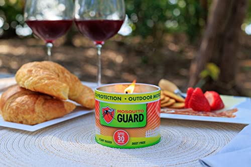 Mosquito Guard 12oz Repellent Candle - Burns 35 Hours, Refreshing Aroma, Plant Based Citronella Candles Outdoor Indoors