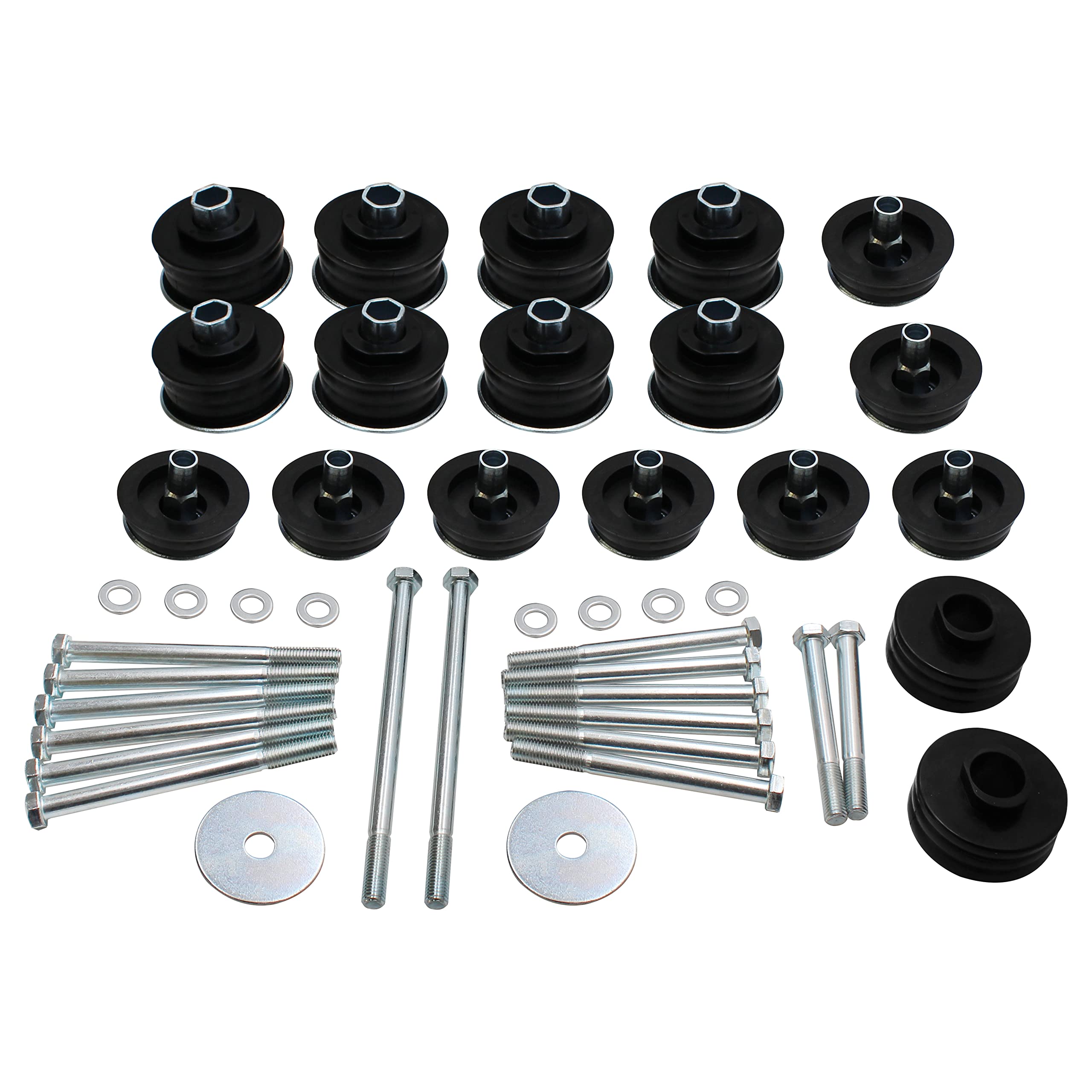 KF04060BK Body Mount Bushing Kit,Compatible with Ford F250 F350 Super Duty 2008-2016 2WD 4WD，Black