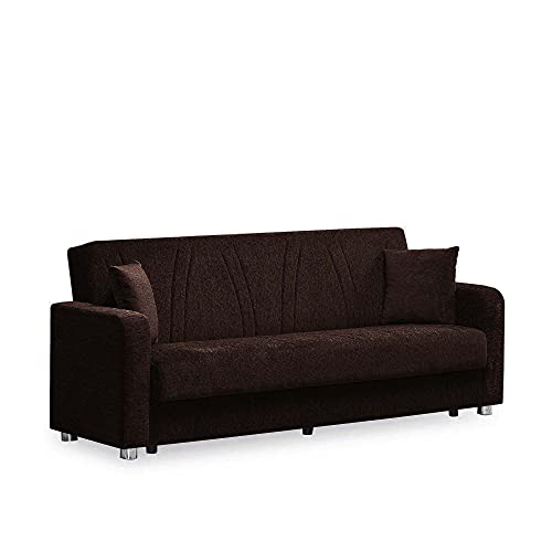 Sweet Home Stores Sofa Bed, Sofabed, Dark Brown