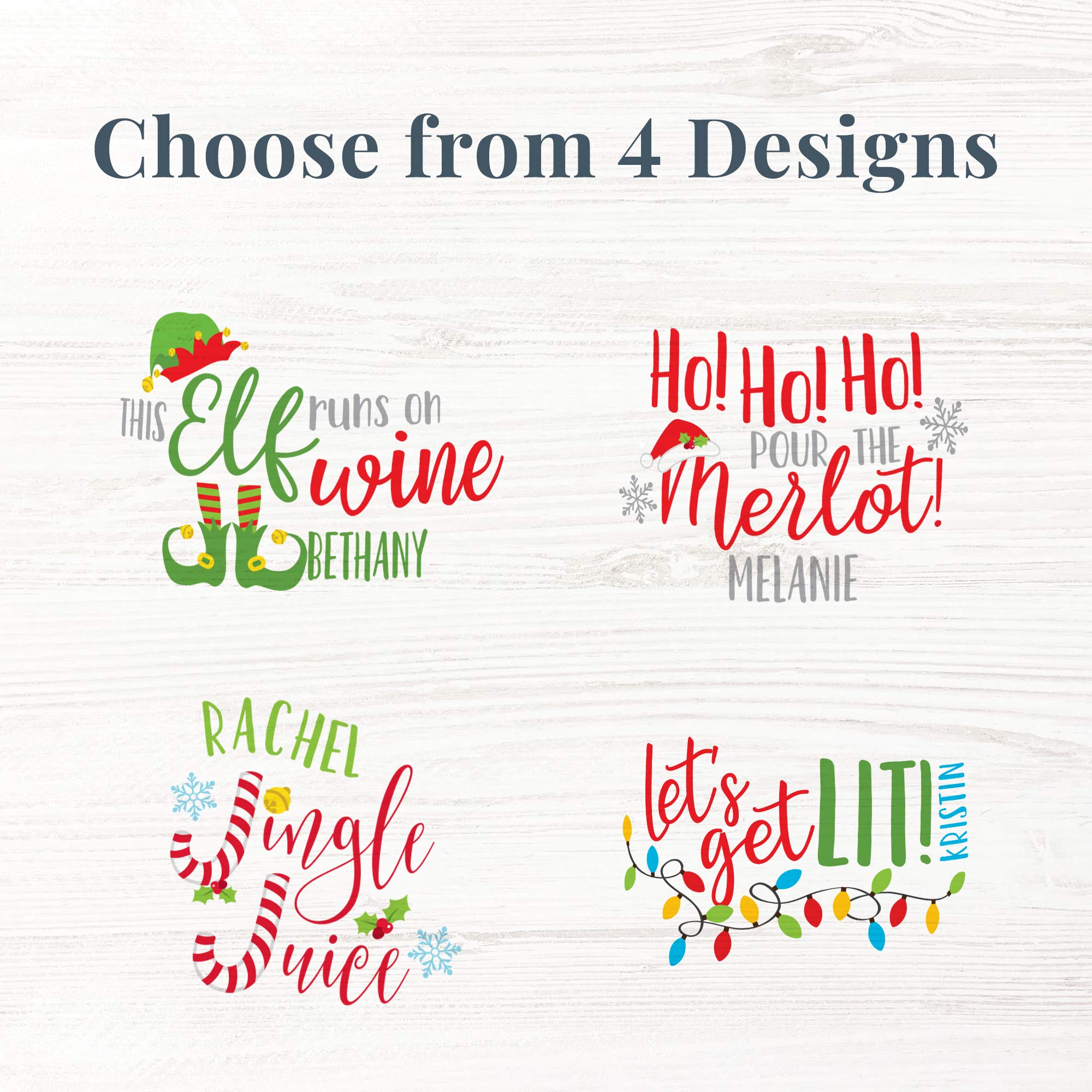 Let's Make Memories - Personalized Insulated Wine Tumbler for Christmas - Colorful and Whimsical Stainless Steel Container - Hot and Cold Beverages - Holds 12oz., 5"x4" - Let's Get LIT!