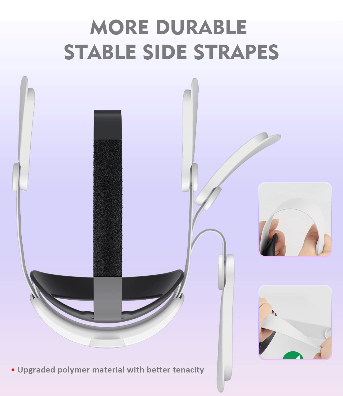 MOVMAO Adjustable Head Strap Elite Strap Accessories Upgraded Version Extended Buckle Design, Enhanced Support and Comfort for Adults and Kids