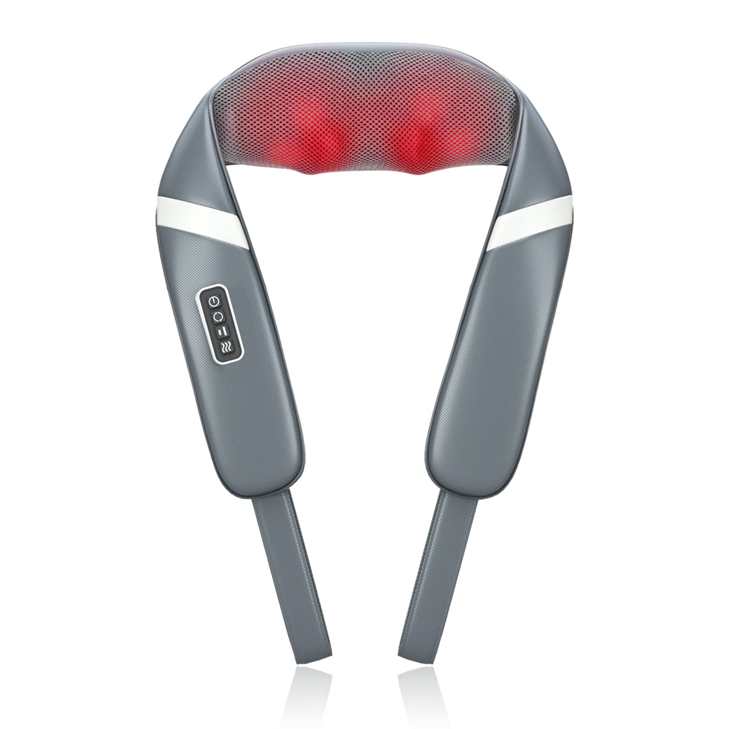 JXP Neck Massager, Deep Tissue 3D Shiatsu Kneading Neck and Back Massager, Updated Version Portable Neck Massager with Heat,Shoulder Massager Pillow for Home/Office/Car, Best Gift