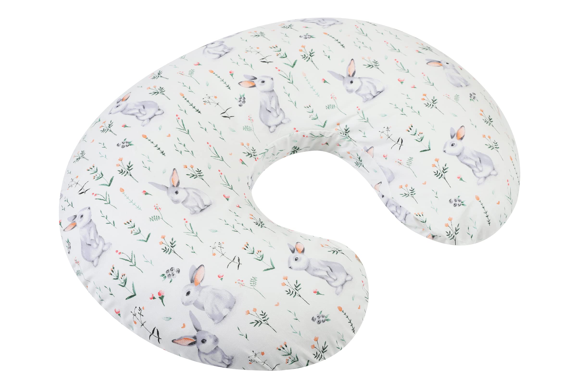 Onacosht Nursing Pillow Cover Cotton 2 Pack Soft Feeding Pillow Slipcover Fits Standard Infant Nursing Pillow or Positioner for Boy and Girl, Fox, Bear, Deer Rabbit Printing