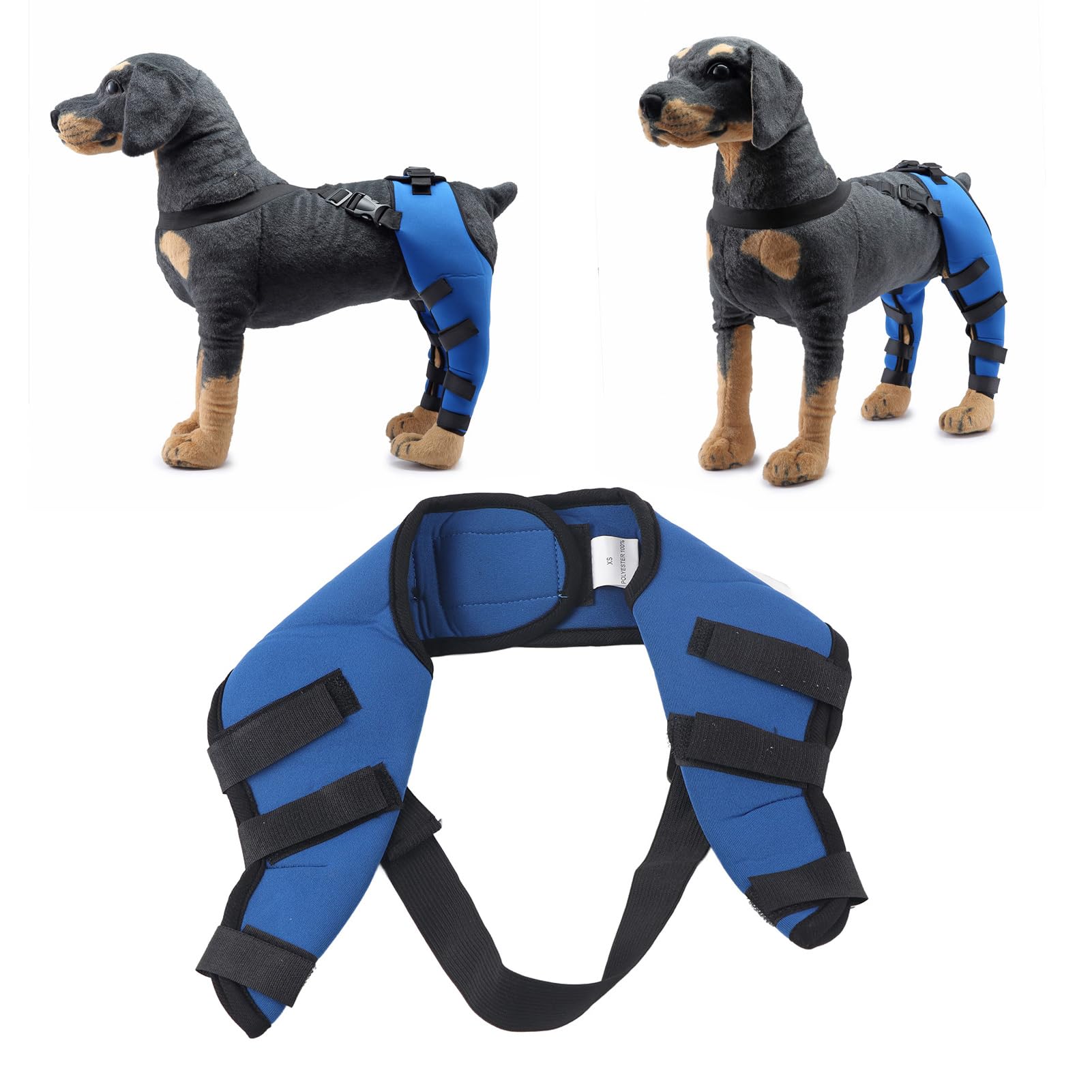 Tnfeeon Dog Knee Brace, Leg Brace Ligament Injury Joint Pain and Muscle Sore Adjustable Rear Support for Knee Dislocation Pet Knee Brace Recommended for Dog (S)