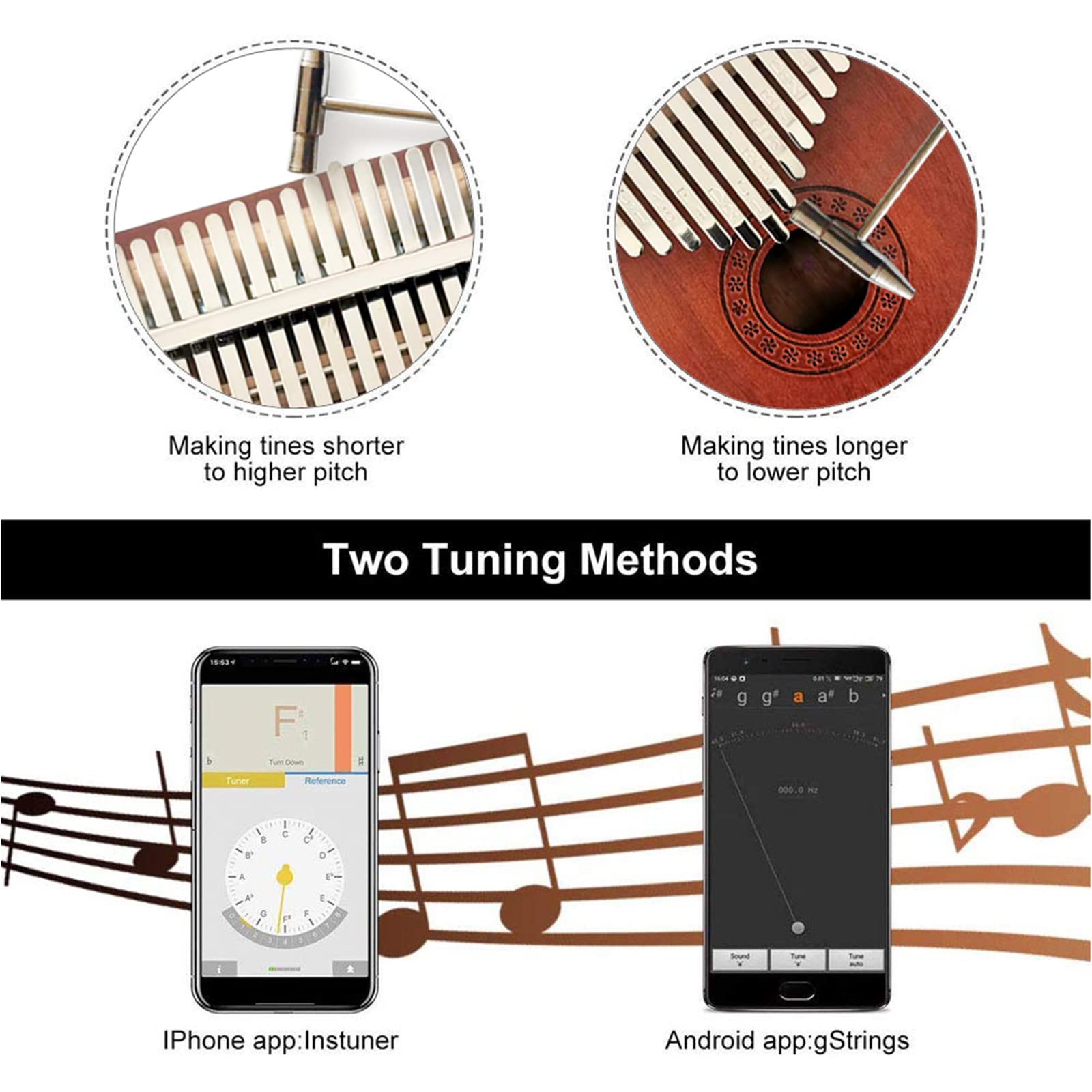 Kalimba 17 Key, Portable Thumb Piano, 10-17 Set Combination, Gift for Beginners, Enthusiasts (10-17 Two)