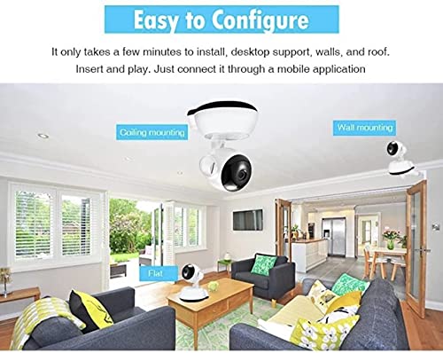 Qiocobo Smart pet Camera for Dog Cat,2 Way Audio Voice Interaction, pet Monitor Detection Alarm, Night Vision Security Camera, Picture Alarm Push
