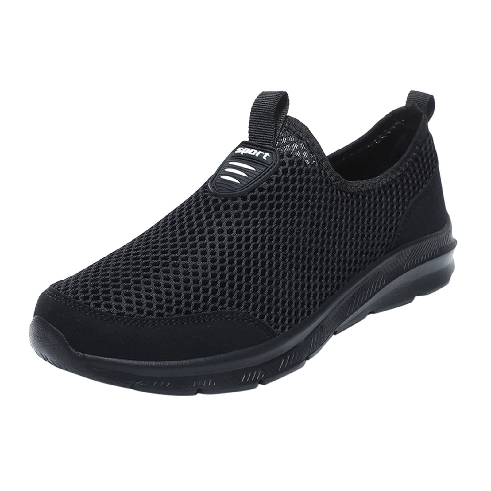 Men Solid Color Mesh Lace Up Casual Shoes Comfortable Breathable Soft Sole Sneakers Men Sneakers Us