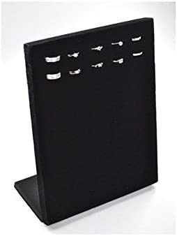 JDYYICZ Velvet 50 Slots Ring Organizer/Tray/Pad/Showcase/Display Case (Black)