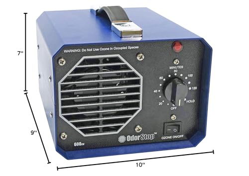 OdorStop OS600UVFBA Travel/Mini Size Ozone/UV Air Purifier for Areas of 600 sq ft and above