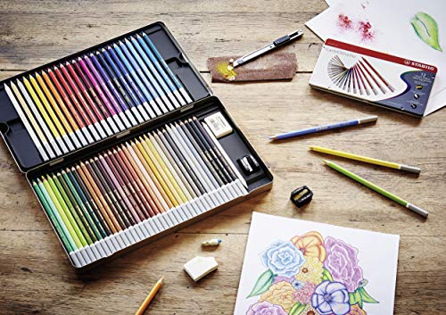 STABILO Chalk-Pastel Pencil CarbOthello - Pack of 8 - Brown Tones
