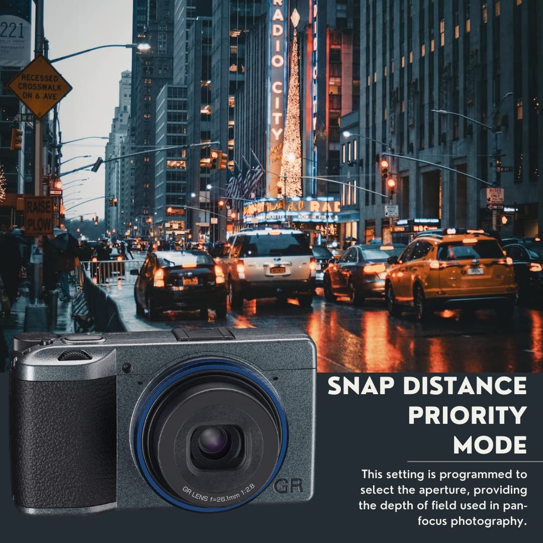 RICOH GR IIIx Urban Edition Digital Camera Bundle with Case, 64GB Extreme PRO 200MB/s SDXC UHS-I Memory Card, and Spare Battery (4 Items)