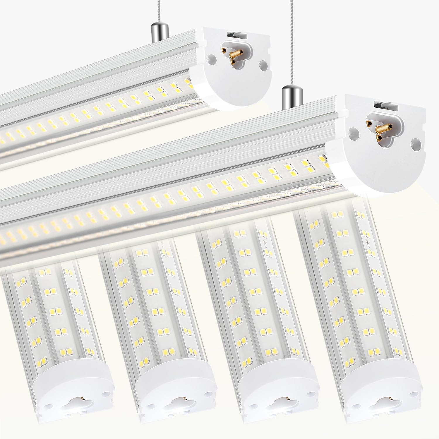 Skymoatled T12 4FT LED Shop Lights Garage Lights,65W 5000K 10400LM Daylight Color,Hanging/Surface Mount,Super Bright,Plug and Play,Linkable LED Shop Lights for Warehouse Workshop Basement,6Pack