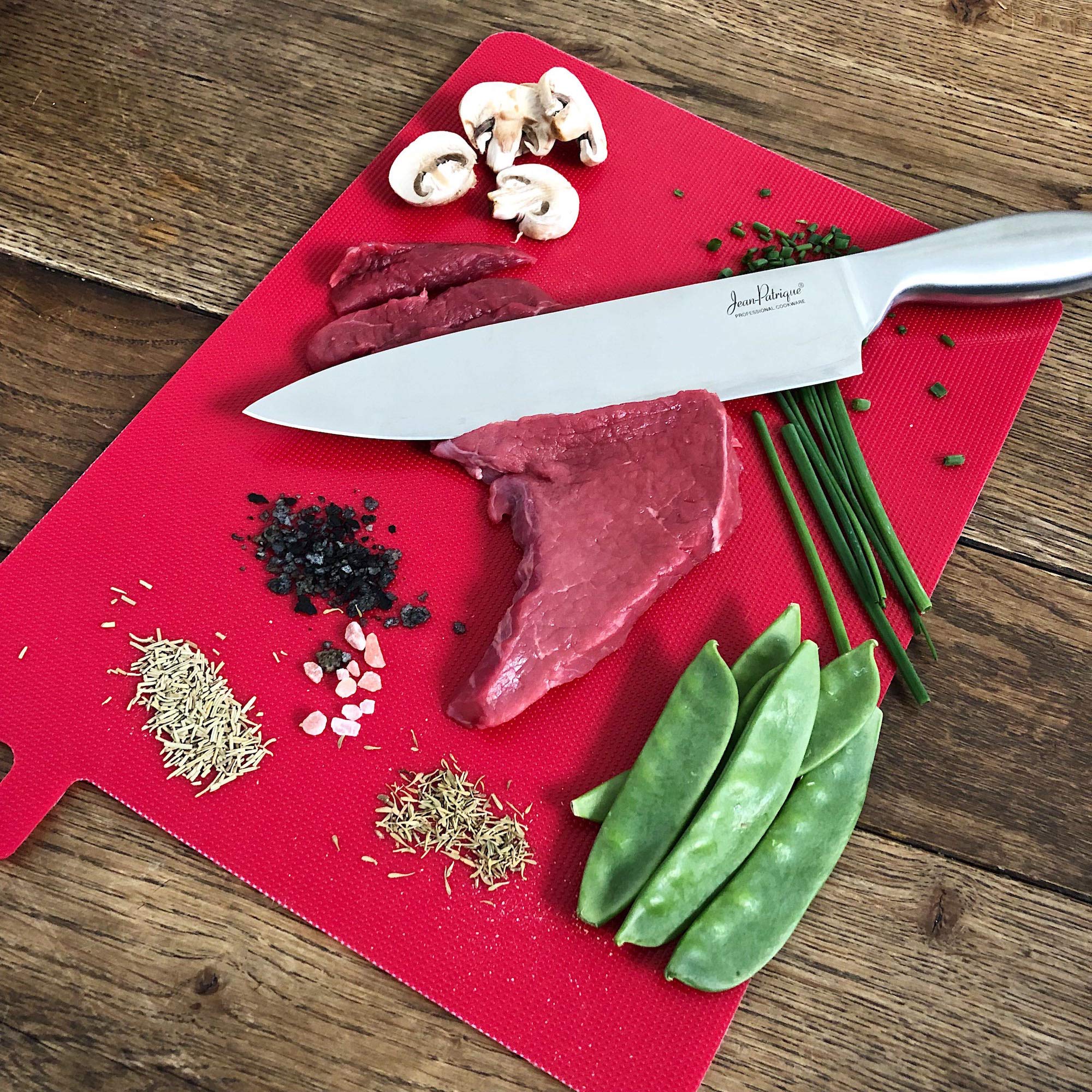 Jean-Patrique Professional Chef Knife - 8 Inch Kitchen Knife, Stainless Steel, Large Sharp Chef Knife - Chopaholic