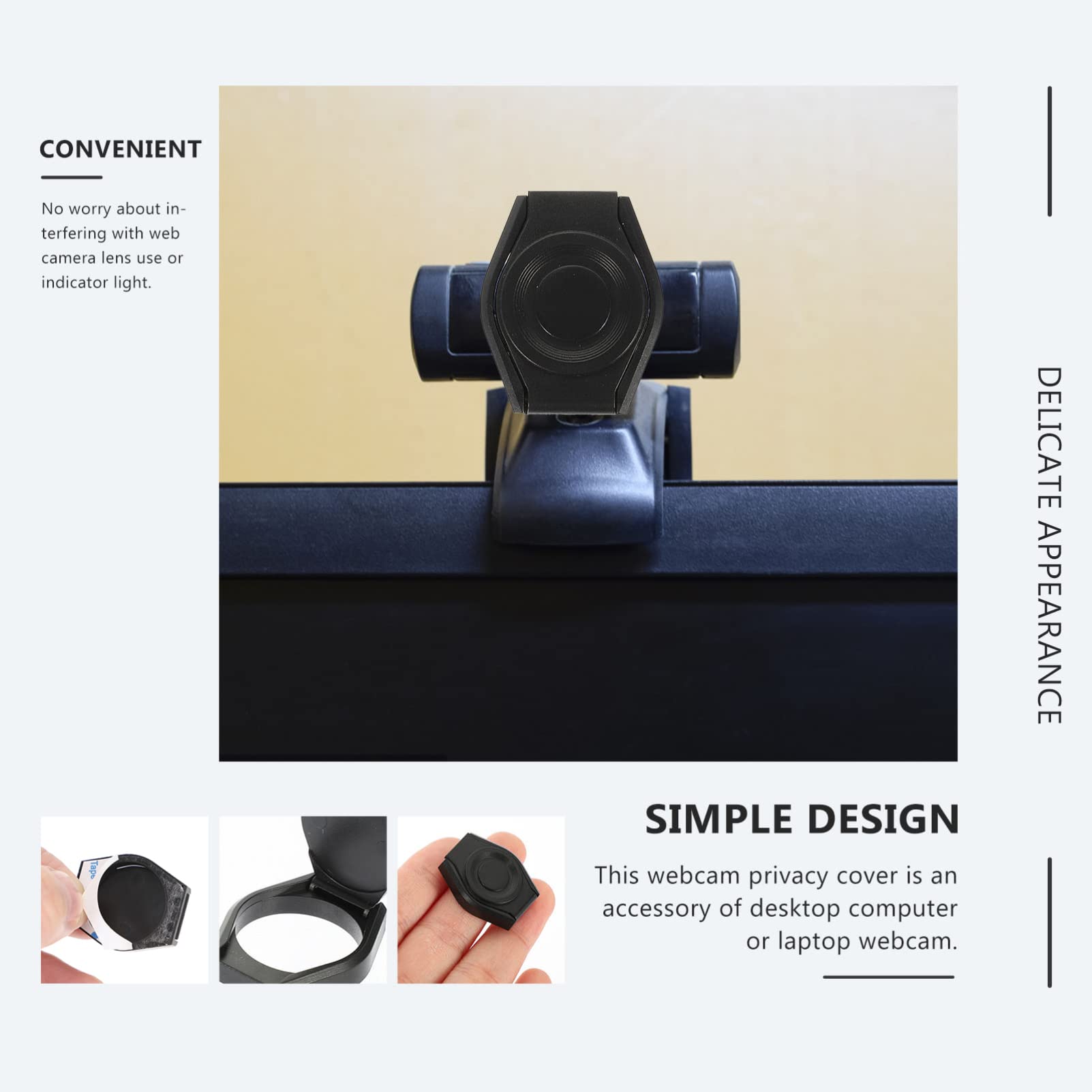 Mobestech 4pcs Camera Privacy Cover Camera Covers Camera Cases Webcam Lens Cover Webcam Privacy Web Camera Cover Webcam Cover Slide Privacy Protector Slider Abs Notebook Computer