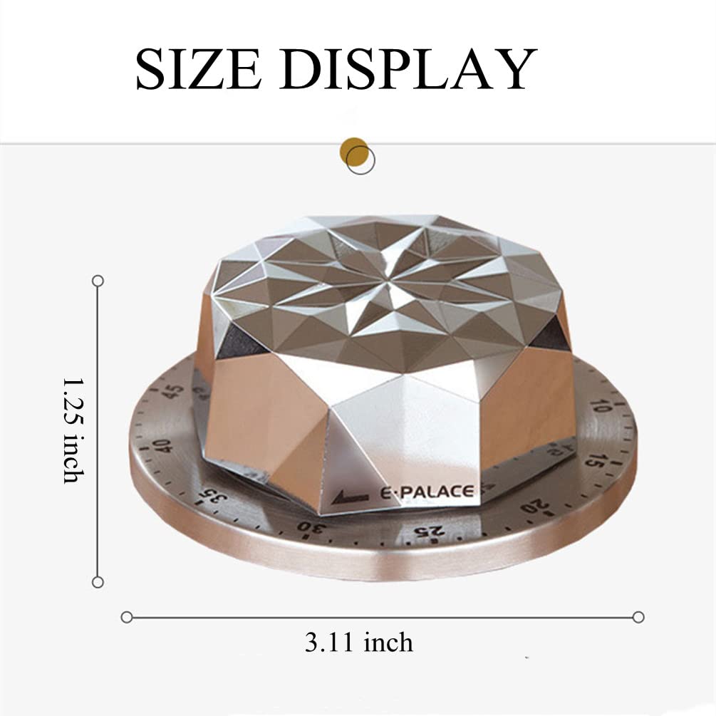 Mechanical Magnetic Kitchen Timer with Countdown Timer and Loud Alarm, Stainless Steel 1 Hour Visual Timer for Home Baking, Oven and Cooking