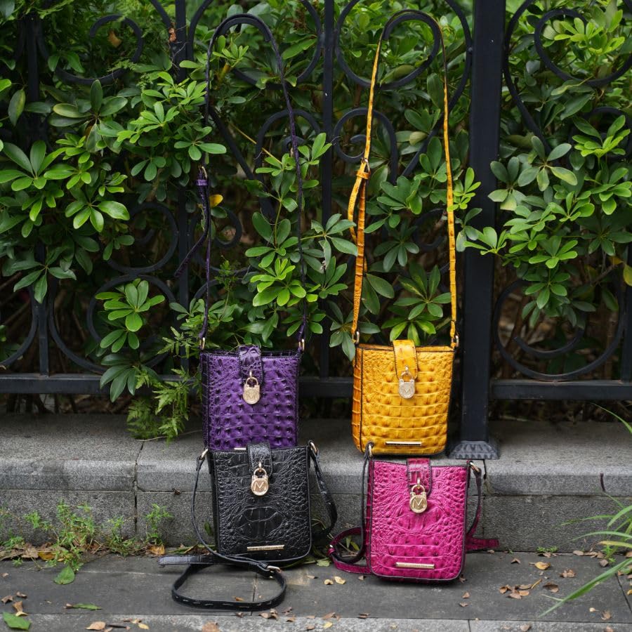 MKF Collection Crossbody for Women, Faux Crocodile Embossed Vegan Leather, Messenger Shoulder purse