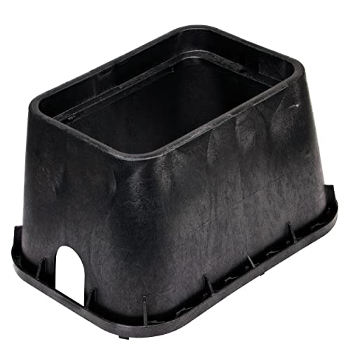 NDS 113BC1PK 14 in. X 19 in. Rectangular Standard Series Valve Box and Cover, 12 in. Height, Irrigation Control Valve Lettering, Black Box, Green Overlapping Cover, Black/Green