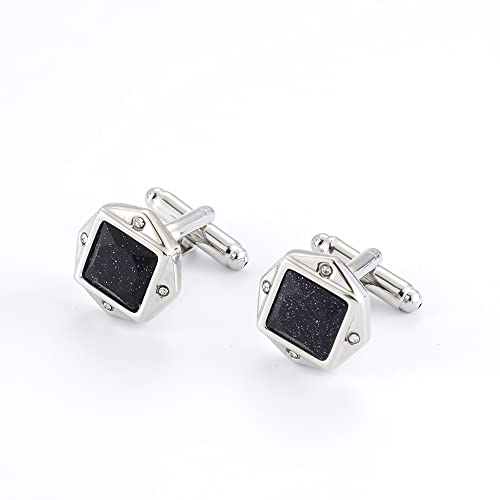 Men's Cufflinks Fashion Cufflinks Geometric Elegant Romantic Cuff Neck Tie Clip Set