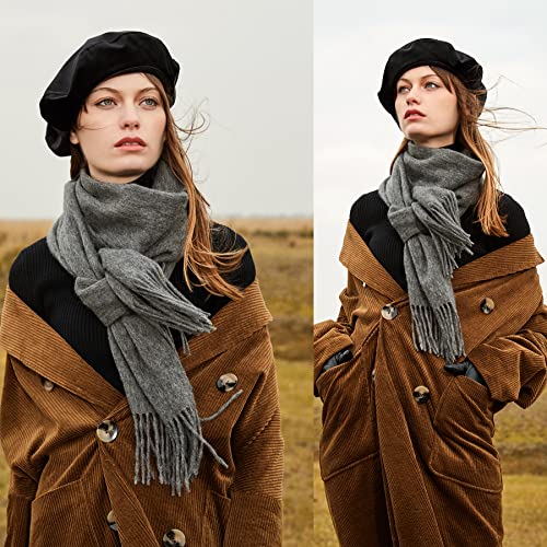 MERINOSNUG Merino Wool Scarf Australian Women's Pashmina Shawls and Wraps, Luxuy Lightweight Warm blanket, Gift Long Large