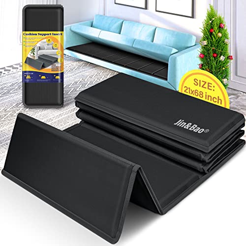 Jin&Bao Couch Cushion Support for Sagging, Heavy Duty Solid Wood Sofa Cushion Support 21＂- 68＂ for Loveseat- Couch Supporter Under The Cushions Board 100% Saver Sagging(Black)