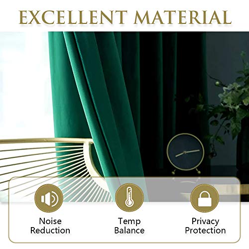 StangH Grommet Velvet Curtains & Short Blackout Curtains